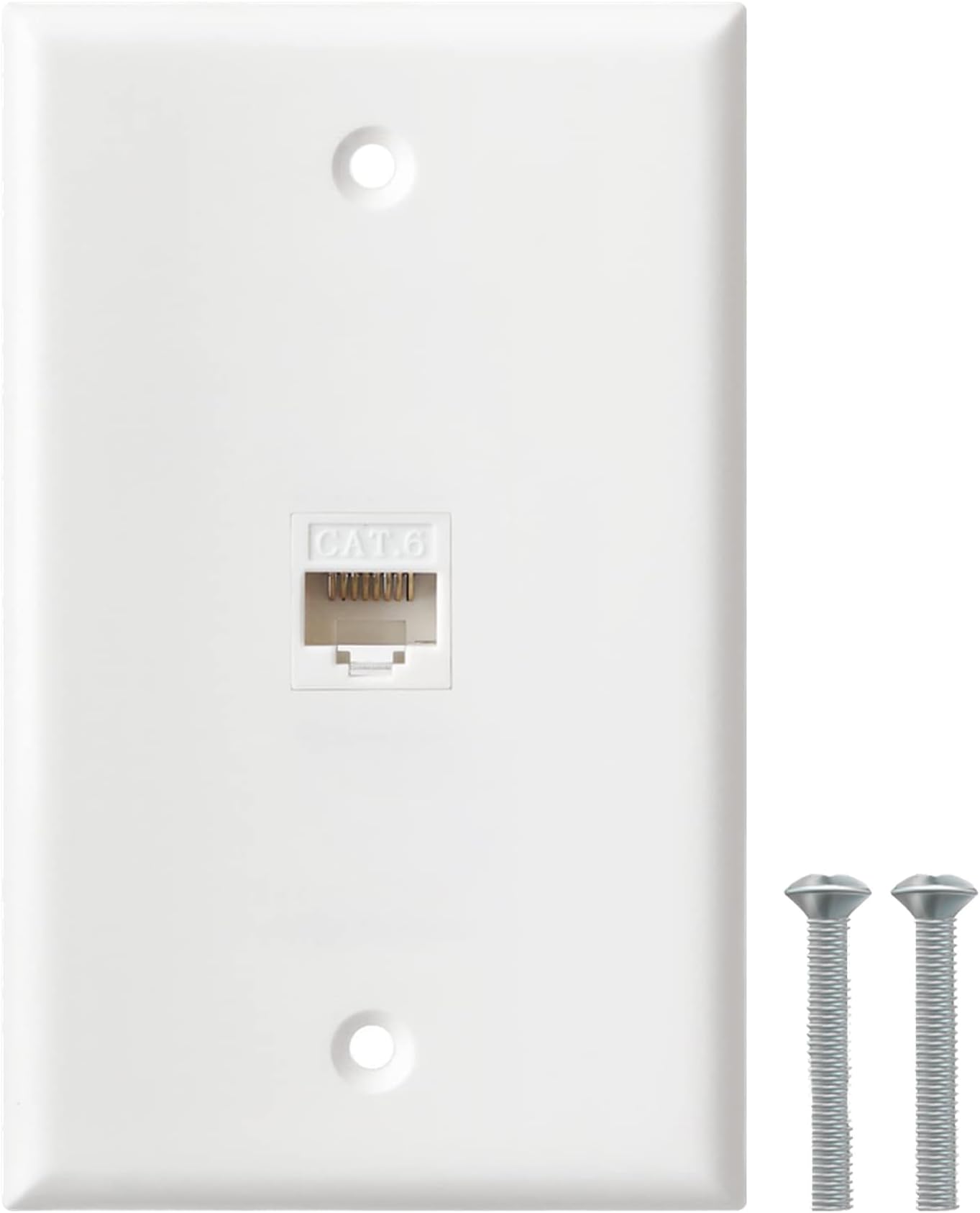 Amazon.com: BNPUHIU Ethernet Wall Plate, 1 Port Cat6 Keystone Female to ...