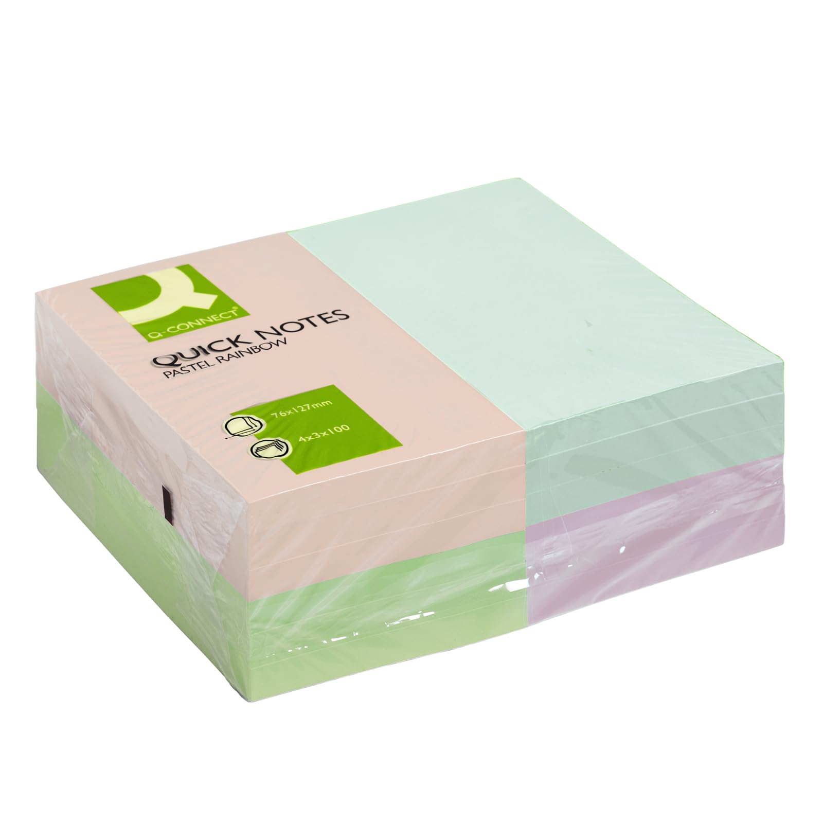 Q-Connect Quick Notes 76 x 127 mm Pastel (Pack of 12) : Amazon.co.uk ...