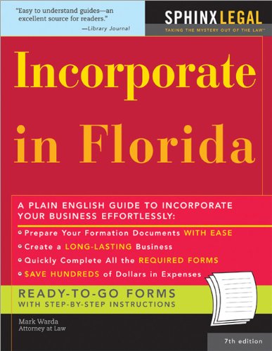 Incorporate in Florida (Legal Survival Guides): Warda, Mark ...