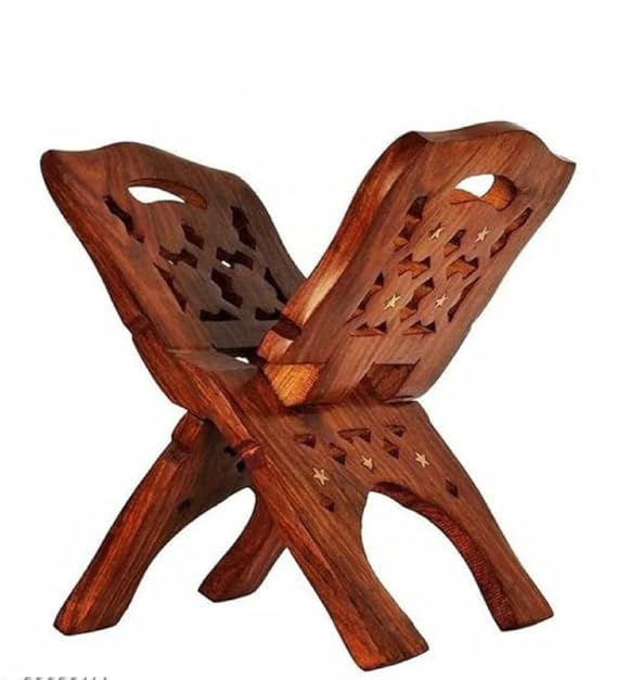 Buy Wooden Cave Rehal Stand for Religious Book Holder, Hand Carving ...