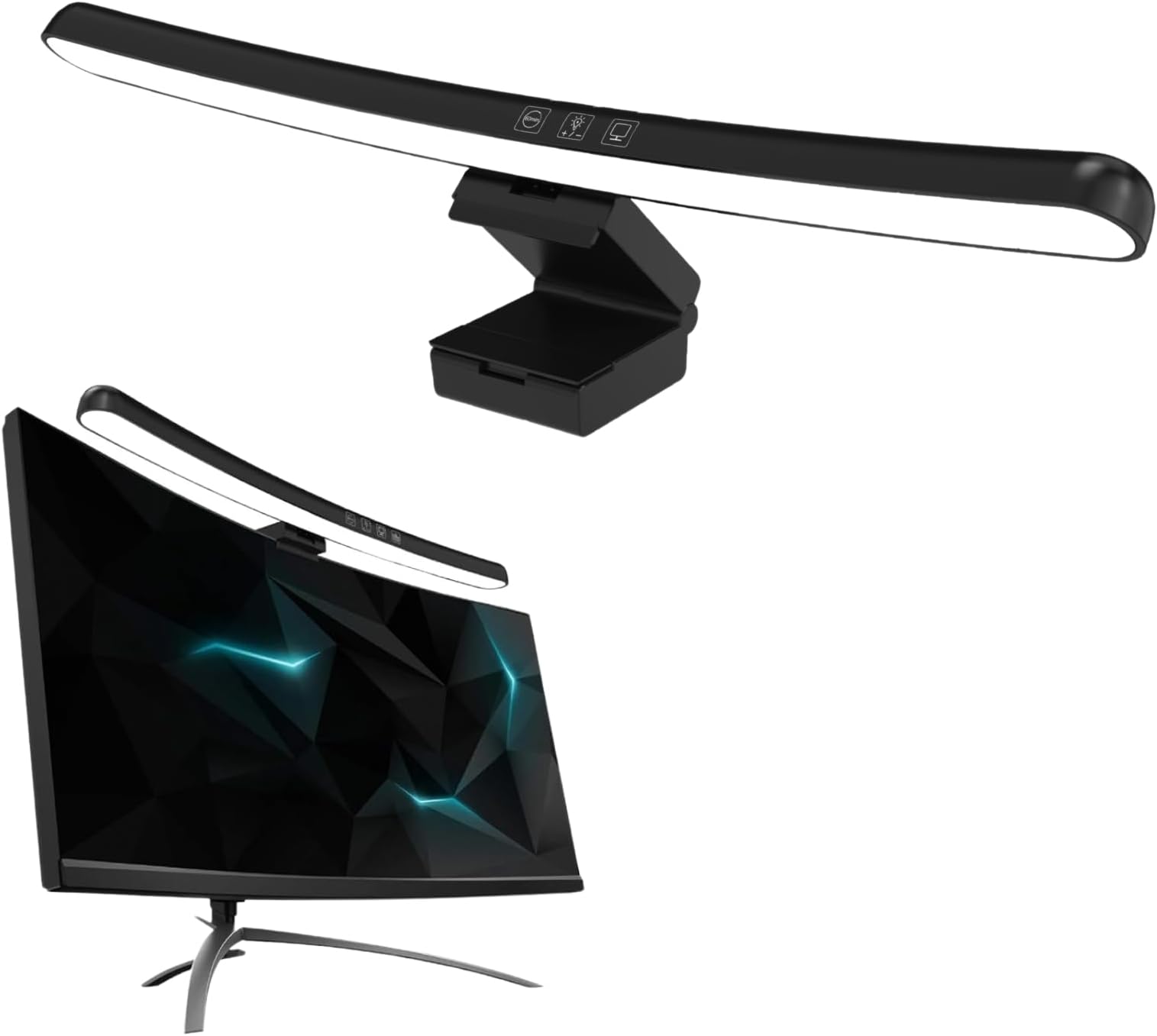 Amazon.com: Bewinner Curved Monitor Light Bar 40cm, Asymmetrical Light ...