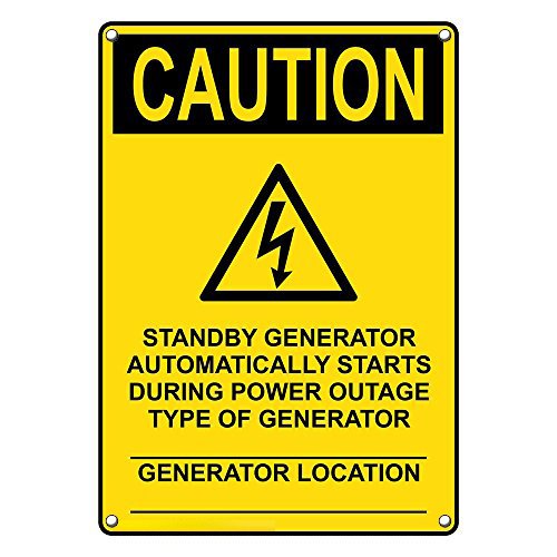 Amazon.com: Weatherproof Plastic Vertical OSHA Caution Standby ...