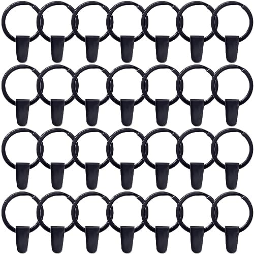 Amazon.com: OIIKI 28 Sets Black Keychain Rings for Crafts, Round Split ...