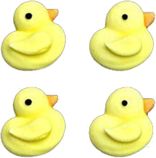 Amazon.com: Set of 30 Edible Royal Icing Yellow 7/8" Duck/Ducks Cupcake ...