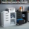 Amazon.com: PAG-Mass 4 Drawers Lateral File Cabinet, Wood Filing ...