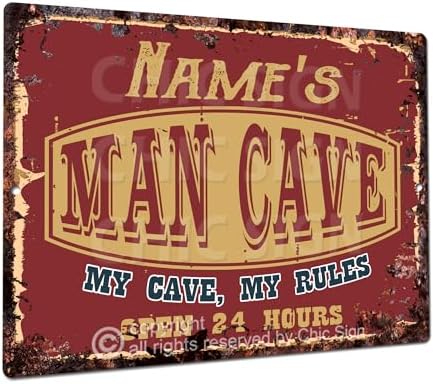Amazon.com: Welcome To My Man Cave Decor Vintage Tin Sign 11" x 15 ...