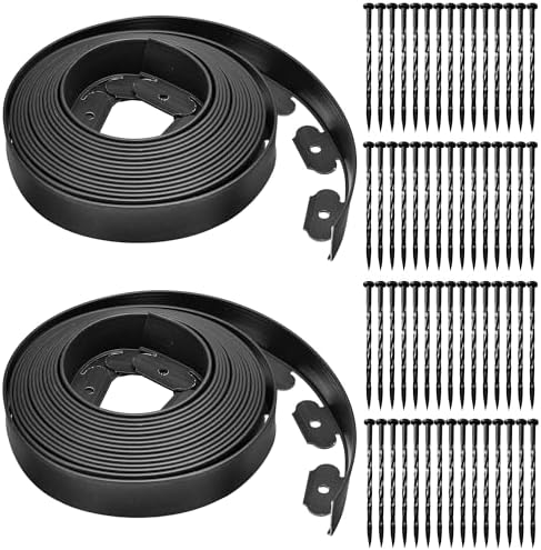 Amazon.com : Landscape Edging Kit 33FT, 4in Tall No-Dig Garden Edging ...