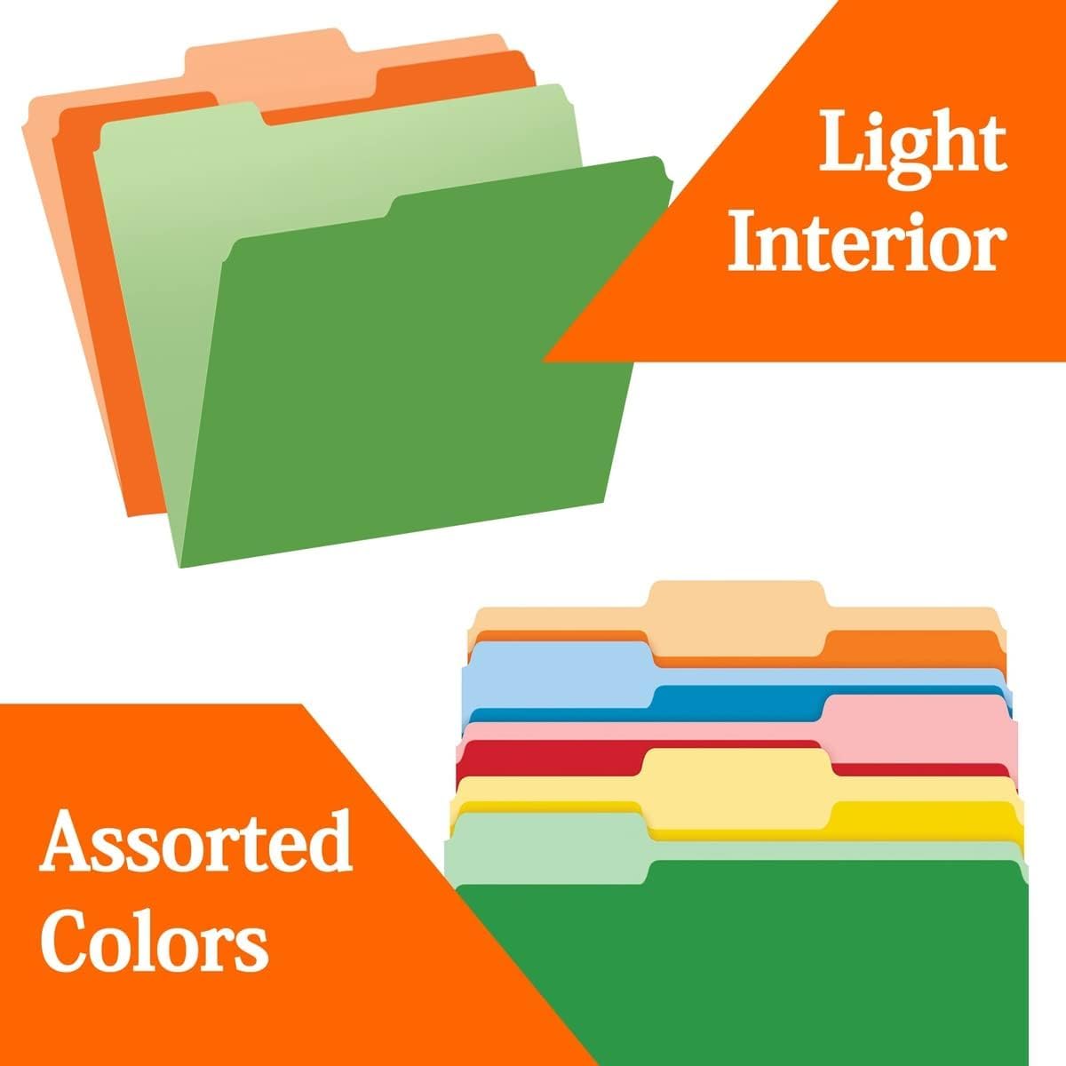Snapklik.com : Hanging File Folders Letter Size, Bundle Pack 25 Colored ...