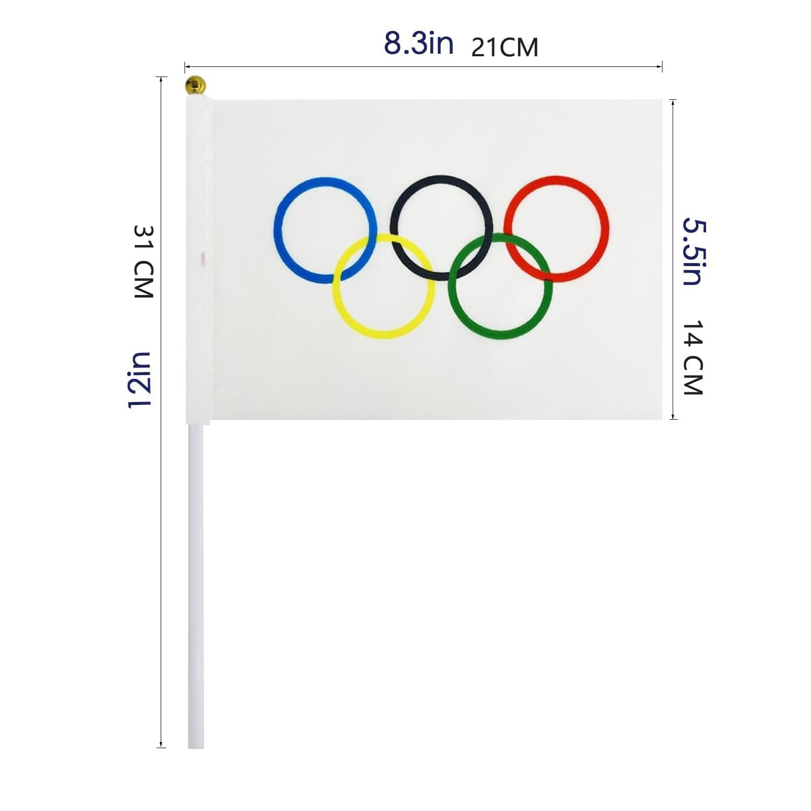 Snapklik.com : Olympic Hand Flags20Pcs Small Olympic Rings,5x8 Inch ...