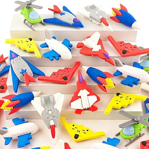 Amazon.com: 32 Pcs Aircraft Puzzle Erasers - 3D Take Apart Rocket ...