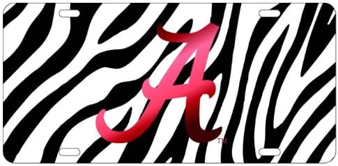 Amazon.com: Alabama Crimson Tide Zebra Car Tag : Sports & Outdoors