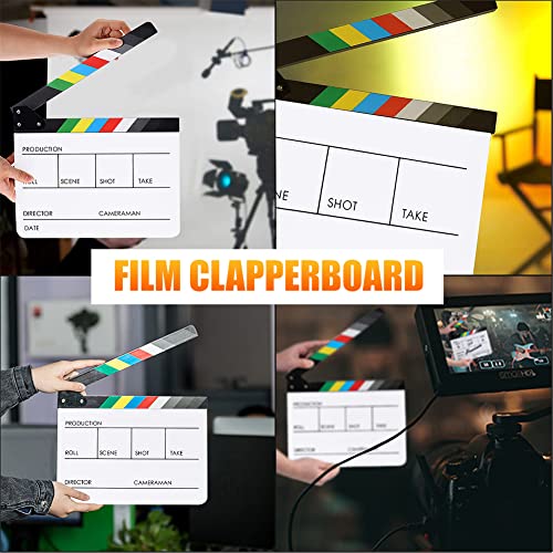 BOLLUMA Acrylic Plastic Clapper Board, 12x10in Director Film Clapboard ...
