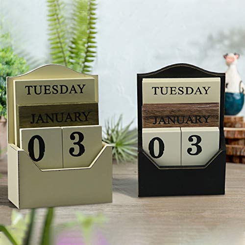 Mini Tabletop Bureau Kalender Display Stand Creatief Houten Bureau ...