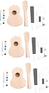 Amazon.com: 3 Sets 21 ukulele building kit mini guitar soprano ukulele ...