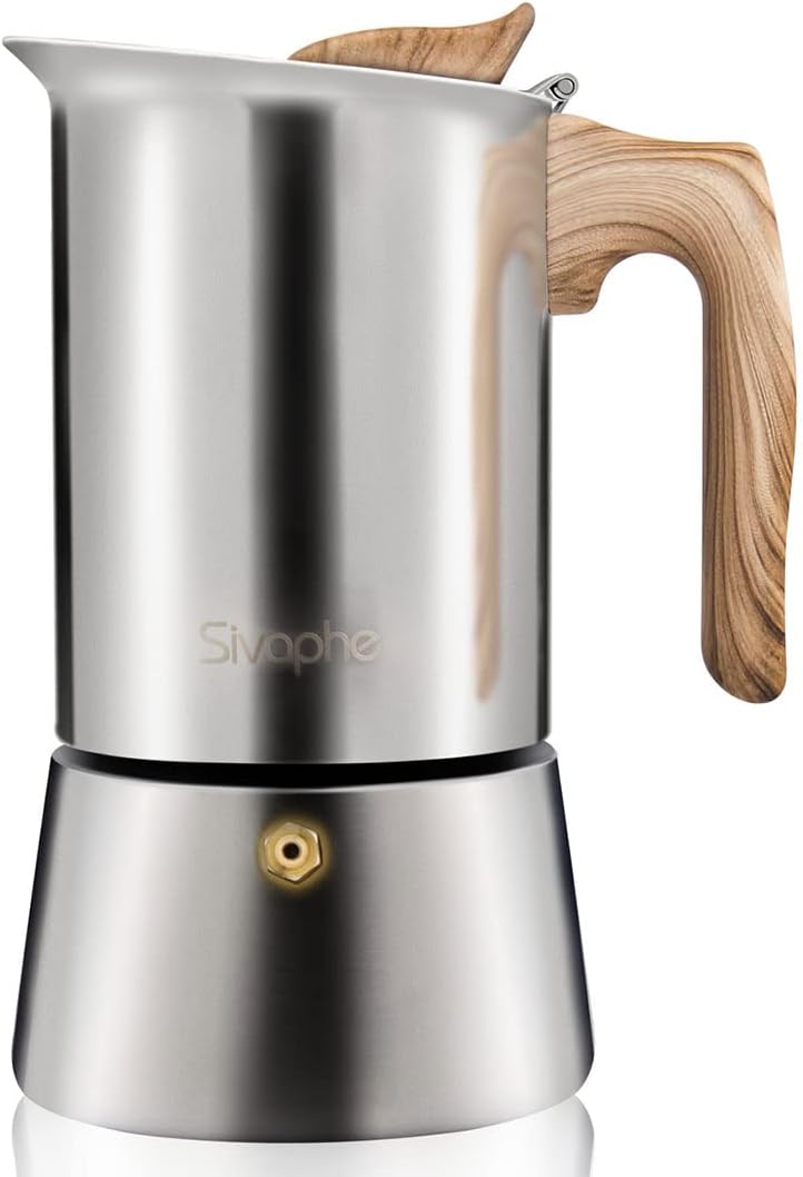 Amazon.com: VONATES Stovetop Espresso Maker, 12 cup Moka Pot, Italian ...