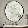 Amazon.com: VooBang Round Bathroom Mirror 32 inch, Black Gorgeous Deep ...