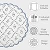 Amazon.com: Ridhi Powder Blue Bo-ho Round Place Mat Double Layer Floral ...