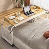 Amazon.com: Adjustable Overbed Table, Over The Bed Table with Wheels ...