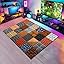 Amazon.com: Game Rug Teen Boys Carpet with Pixel Game Element ...