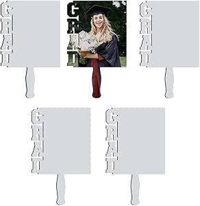 Amazon.com: Big Grad Fan Sublimation Grad Paddles Mdf Grad Fan 11x 7 ...