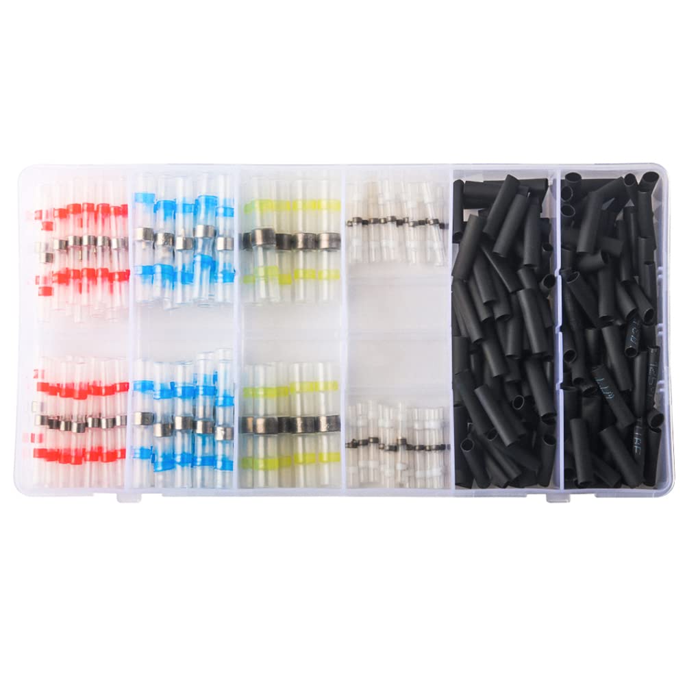 Snapklik.com : 400PCS Solder Seal Wire Connectors, Heat Shrink Butt 10 ...