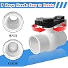 Amazon.com: Boltigen 2 inch PVC Ball Valve Threaded, 2Pack Double ...
