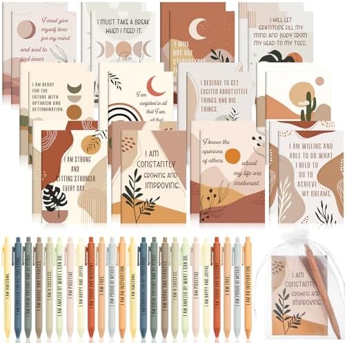 Amazon.com : Colarr 24 Pcs Inspirational Pens Inspirational Notepads ...