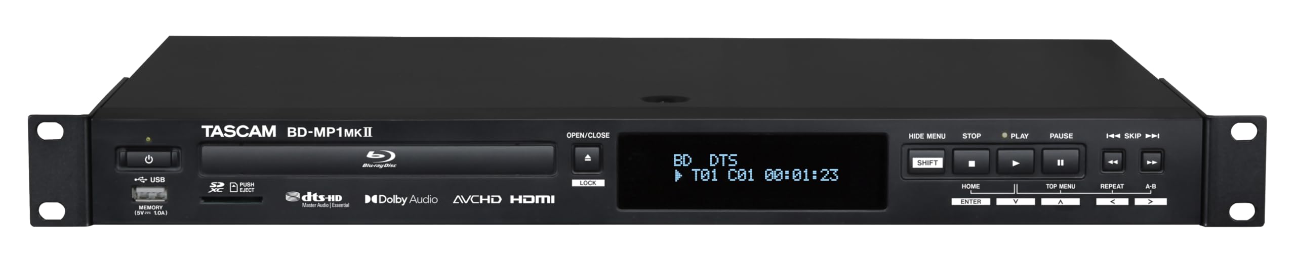 Amazon.com: Tascam BD-MP1MK2 Professional-Grade Rackmount Blu-ray ...