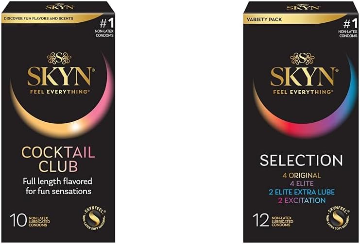 Amazon.com: SKYN Cocktail Club Flavored Condoms, 10 Count & SKYN ...