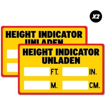 Vehicle Height Width Safety Graphic Large Vehicle Lorry Printed Decal ...