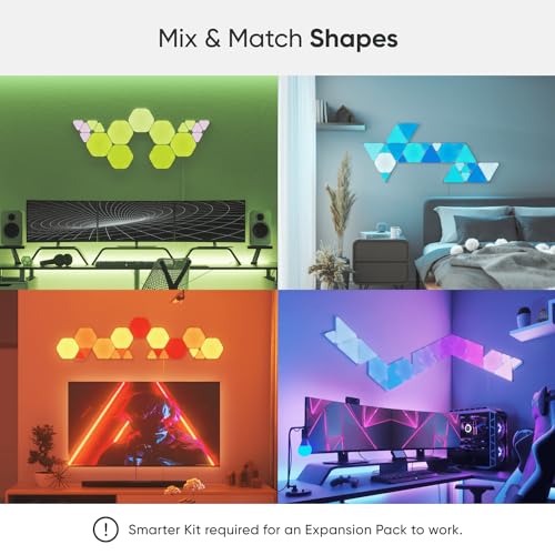 Snapklik.com : Nanoleaf Shapes WiFi And Thread Smart RGBW 16M+ Color ...
