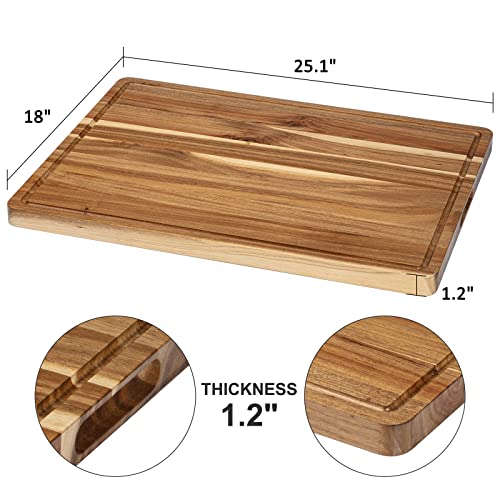 Snapklik.com : Extra Large Wooden Cutting Board Heavy Duty Chopping Board