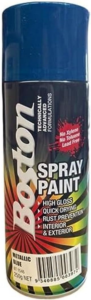 Boston Spray Paint 250 gram Metallic Blue : Amazon.com.au: Home Improvement