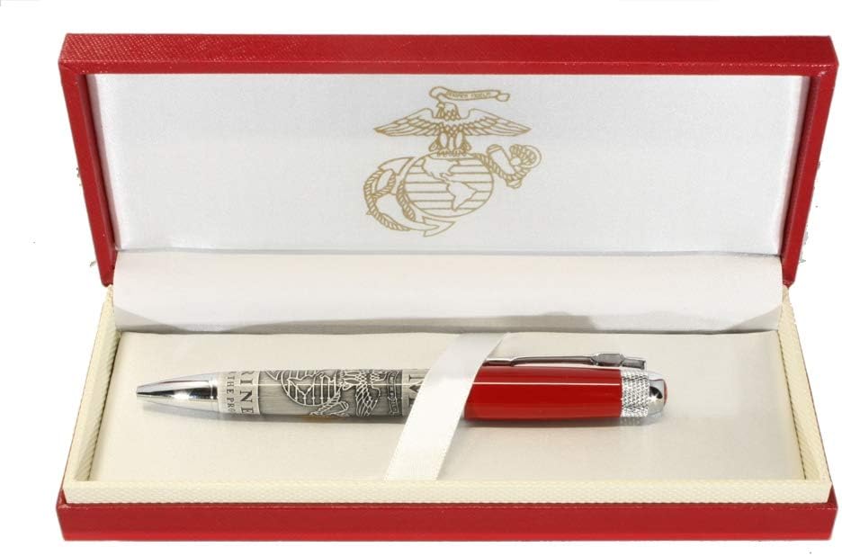 Amazon.com : United States Marine Corps Heavy Metal Red Ball Point Pen ...