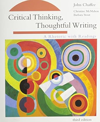 Critical Thinking 3rd Ed + Smarthinking: Chaffee: 9780618554430: Amazon ...