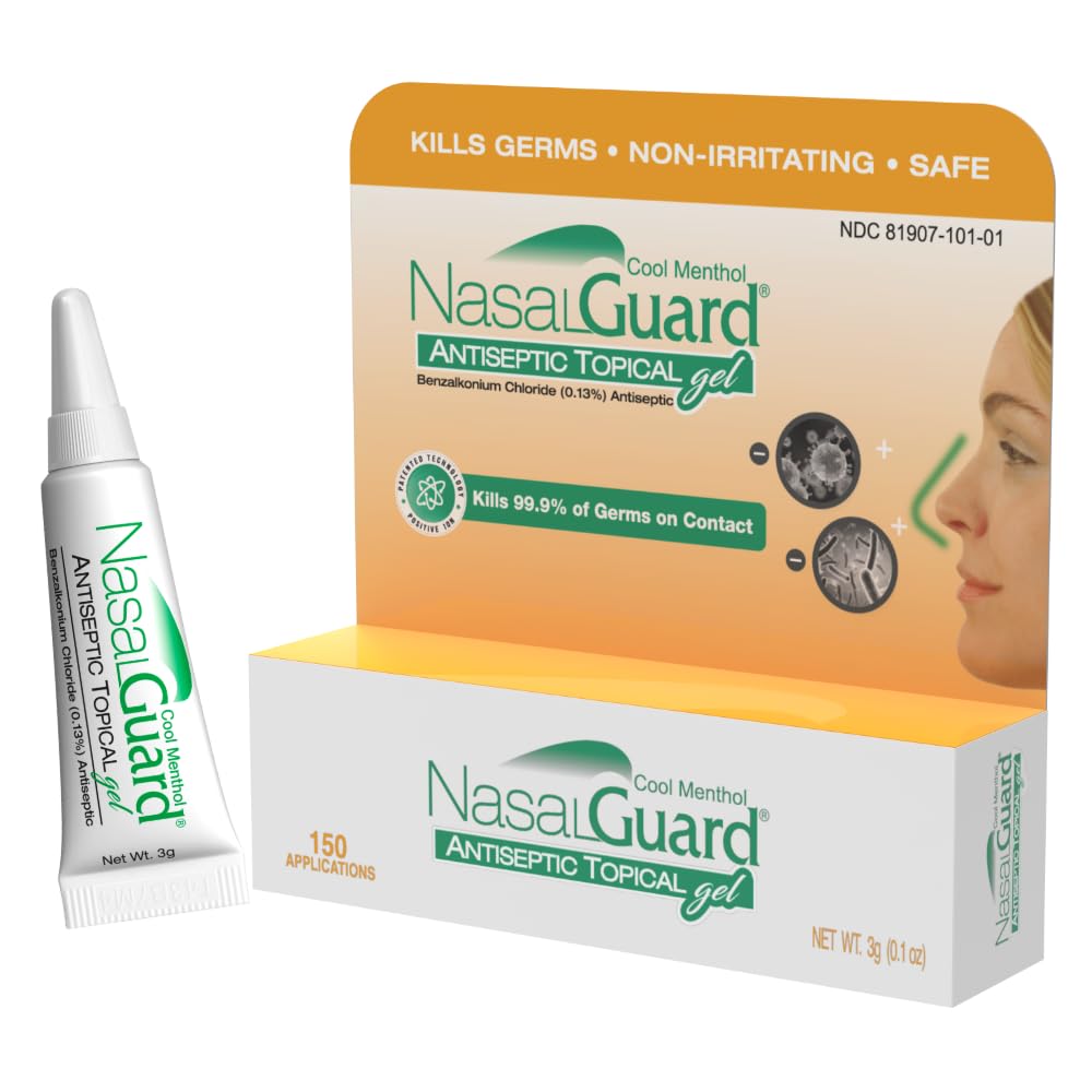 Amazon.com: NasalGuard Antiseptic Topical Gel - Kills 99.9% of Germs ...