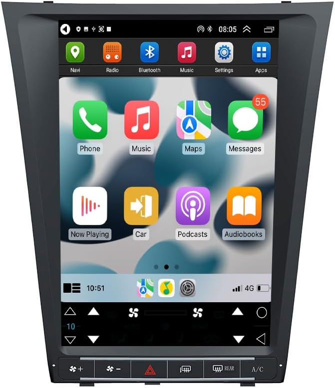 Amazon.com: PREJBONA Wrieless Carplay Car Stereo Radio GPS Navigator ...