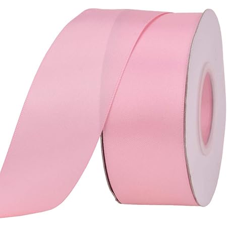 Amazon.com: VATIN Solid Color Double Faced Hot Pink Satin Ribbon 1-1/2 ...