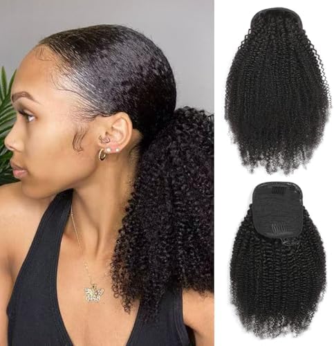 Amazon.com : Afro Puff Drawstring Ponytail - Human Hair Afro Kinky ...