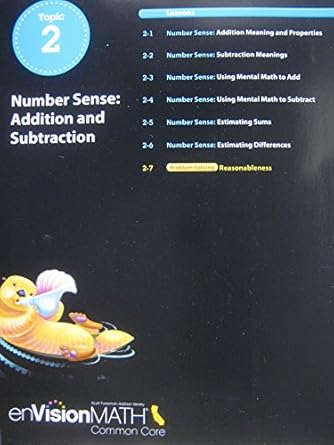 enVision Math Common Core Grade 3 Topic 2 California Teacher's Edition ...