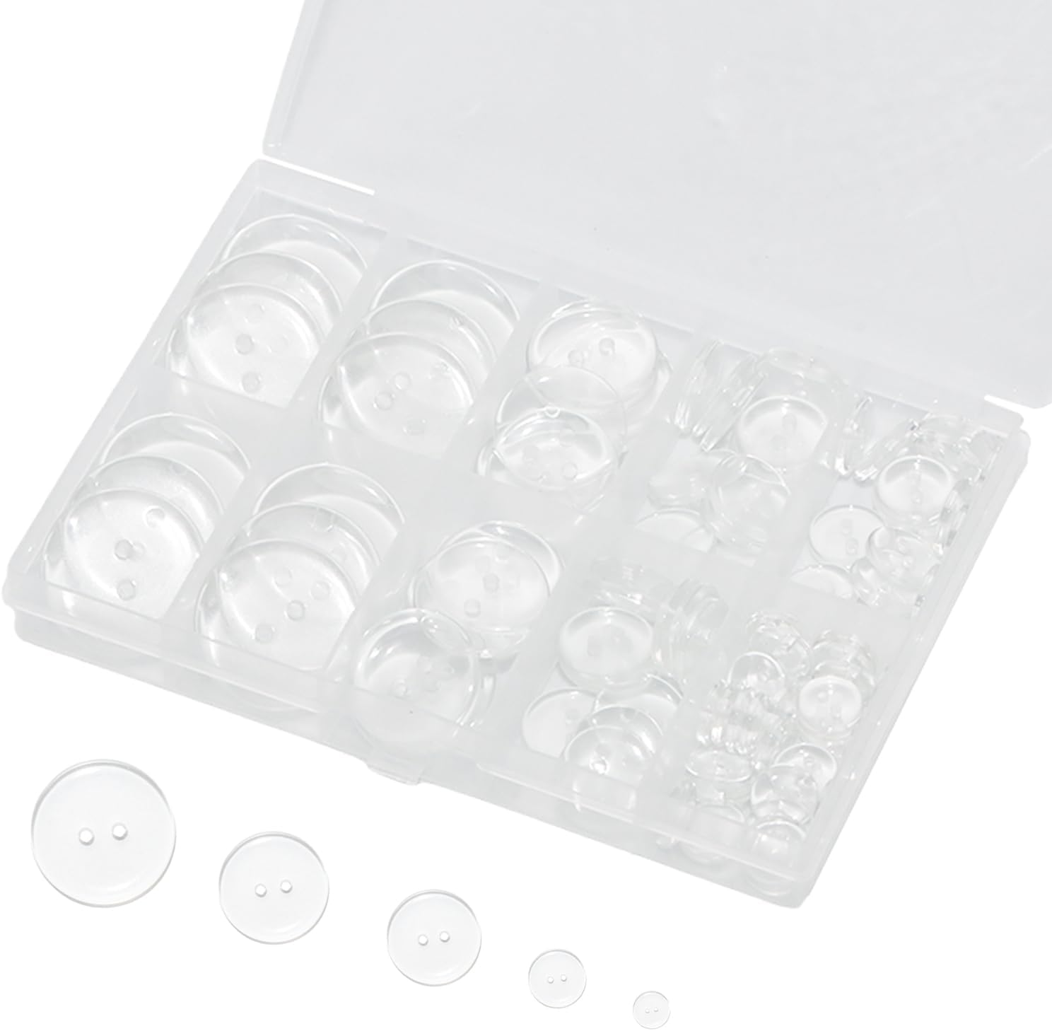 Amazon.com: Lilaly 100 pcs 2 Holes Buttons for Crafts Buttons, Button ...