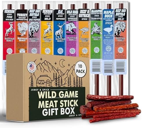Amazon.com: Jerky-n-Spice Wild Game Meat Sticks (10-Pack) | Ultimate ...
