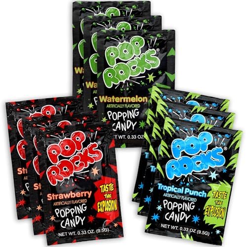 Amazon.com : The Hampton Candy Company Pop Rocks Candy 9 Pack, 3 ...