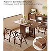 Amazon.com: AnywaysWood 1 Solid Wood Folding Dining Table, Space Saving ...