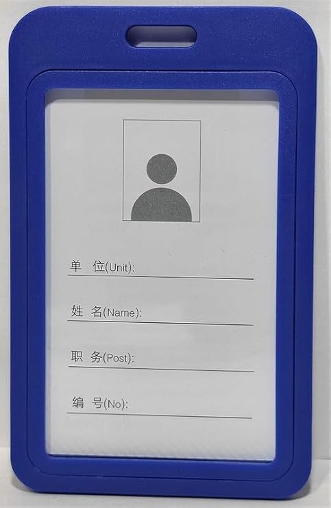 PAPPER VALLEY Plastic Box ID Card Holder Id Badge, Vertical, Double ...