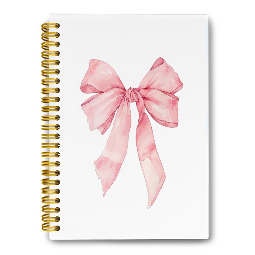 Amazon.com : LiTiu Pink Cute Coquette Preppy Spiral Journaling Notebook ...