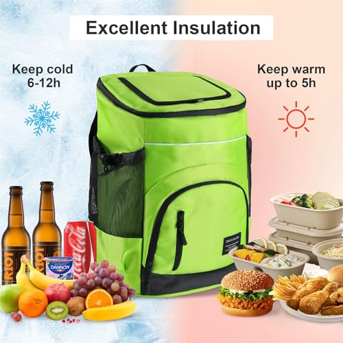 Neloheac 33L Extra Large Backpack Cooler Insulated Leak Proof, Portable ...