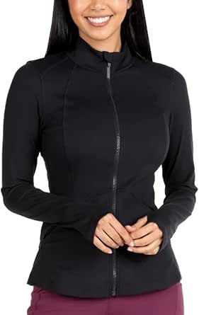 Amazon.com: Spyder Women's Stretch Long Sleeve Zip Up Yoga Jacket with ...