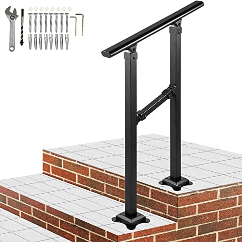Amazon.com: Happybuy Handrails for Outdoor Steps, Fit 1 or 2 Steps ...