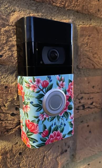 Ring Doorbell Flower Decal Sticker for Ring Doorbell 2nd Gen, Model 3 ...